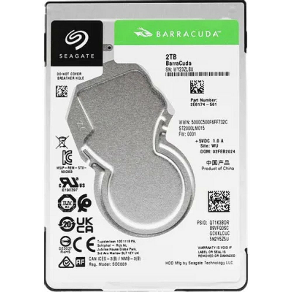 Внутренний HDD жесткий диск Seagate ST2000LM015 Barracuda Compute 2000ГБ