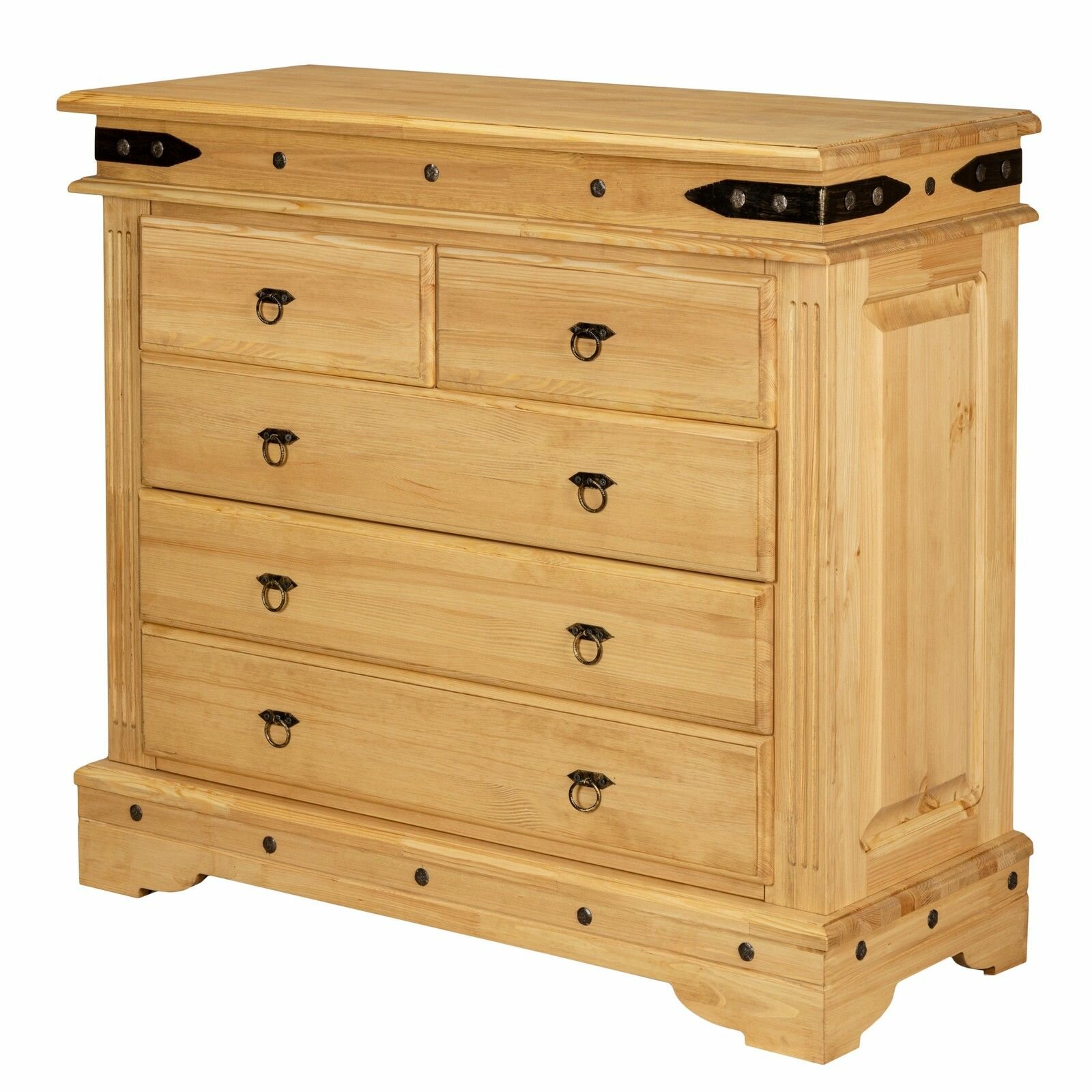 Комод "викинг" 03 из массива сосны (мёд)