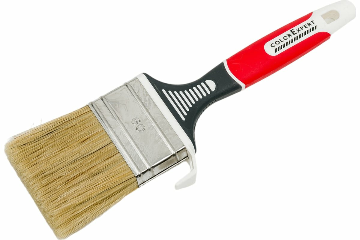 COLOR EXPERT Флейцевая кисть 60мм толщина 9мм бежевая ПБТ смешанная щетина, ручка 3К