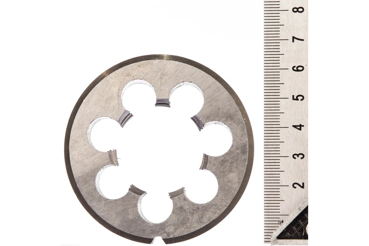 Плашка трубная цилиндрическая G 1 дюйм 9ХС Туламаш 57991 для трубопроводной резьбы