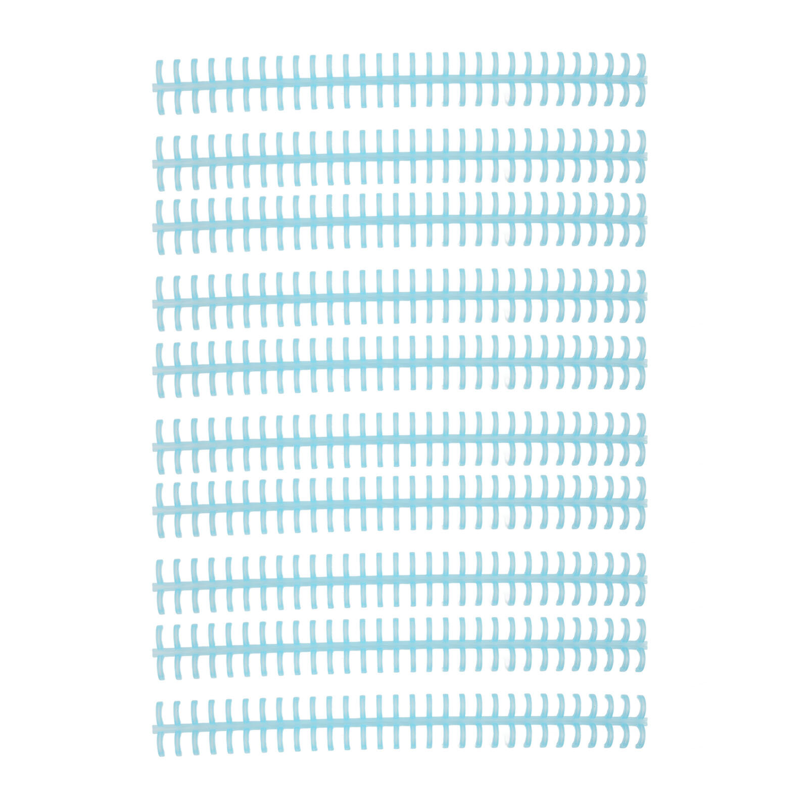 10 шт. Переплет для книг в мягкой обложке, 30 отверстий для обрезки, износостойкий полипропиленовый пластик, гребенка 10 мм, для студентов и офисов, прозрачный, светло-голубой.