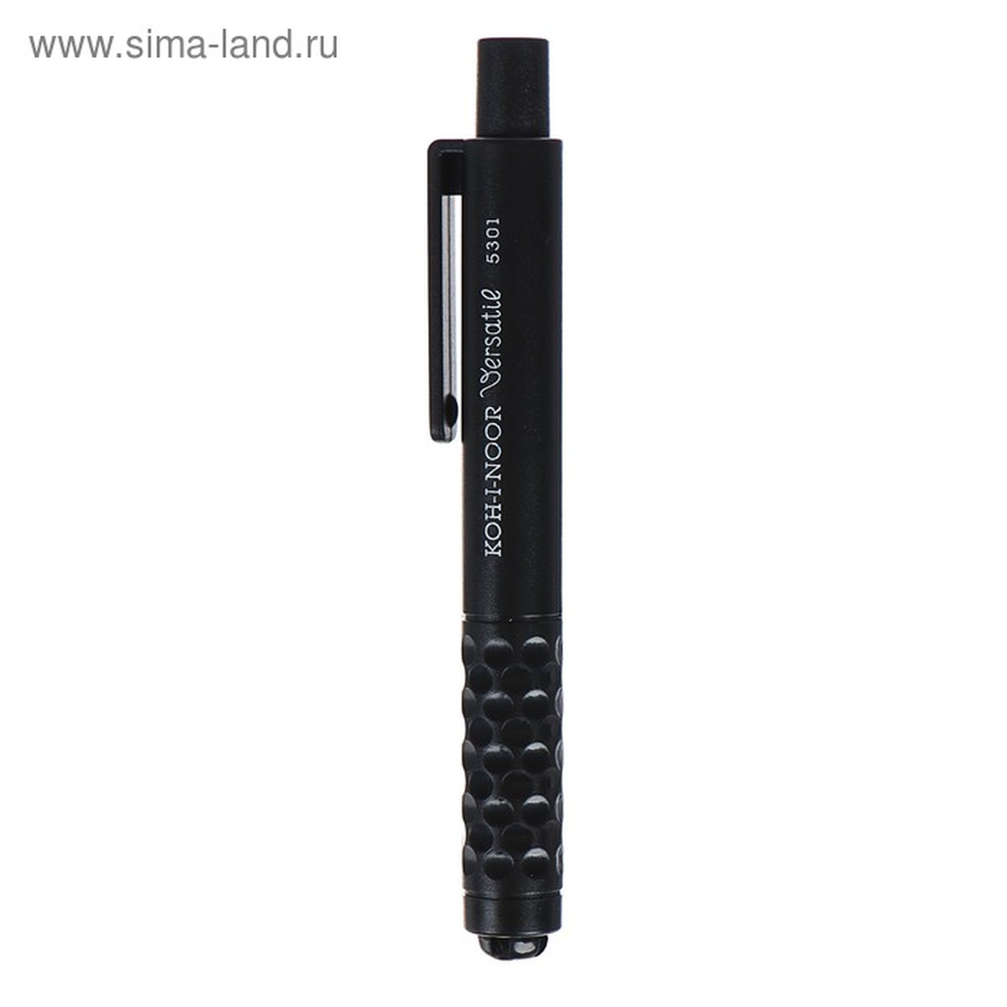 Держатель для карандашей Koh-I-Noor 5301, пластик с грифелем, L=120 мм, d=4,5-5,6 мм, черный