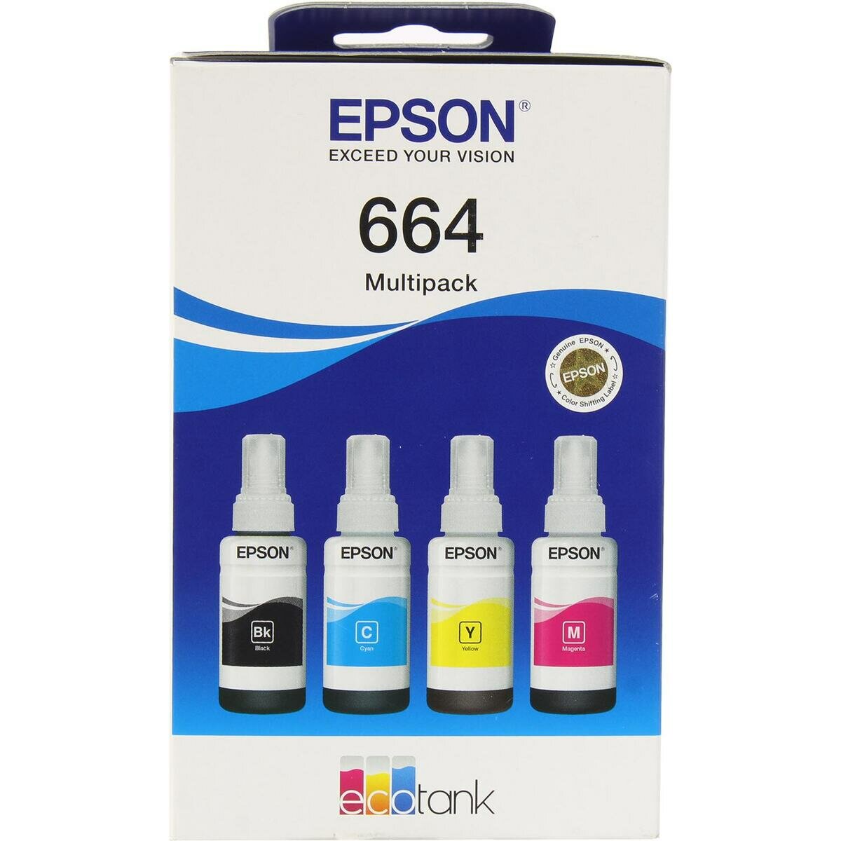 Epson EcoTank T6641, T6642 (голубой), T6643 (пурпурный), T6644 (желтый)