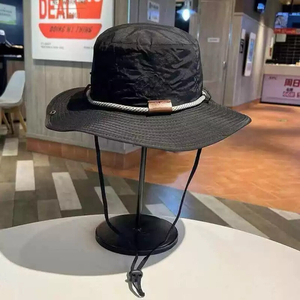 Шляпа, мужская, с защитой от УФ, регулируемая, черный ротанг