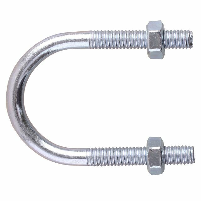У-образный болт М6 1/2 с двумя гайками - комплект из 2 шт для крепежа металлоконструкций