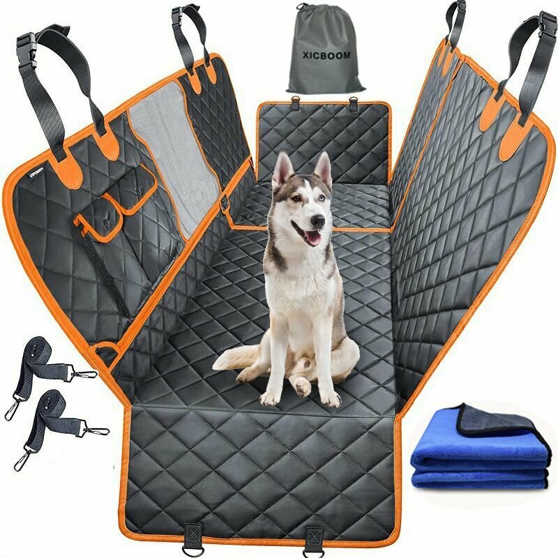 Автогамак-трансформер для перевозки собак с защитой / Накидка на сиденья в авто , Универсальный гамак в машину 4 в 1