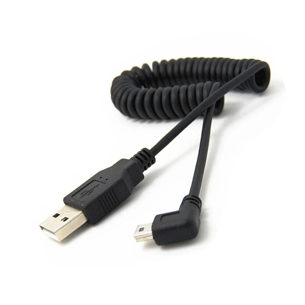 Пружинный телескопический USB-мини-USB-камера MP3-кабель для передачи данных USB2.0 угловой кабель для зарядки и передачи данных