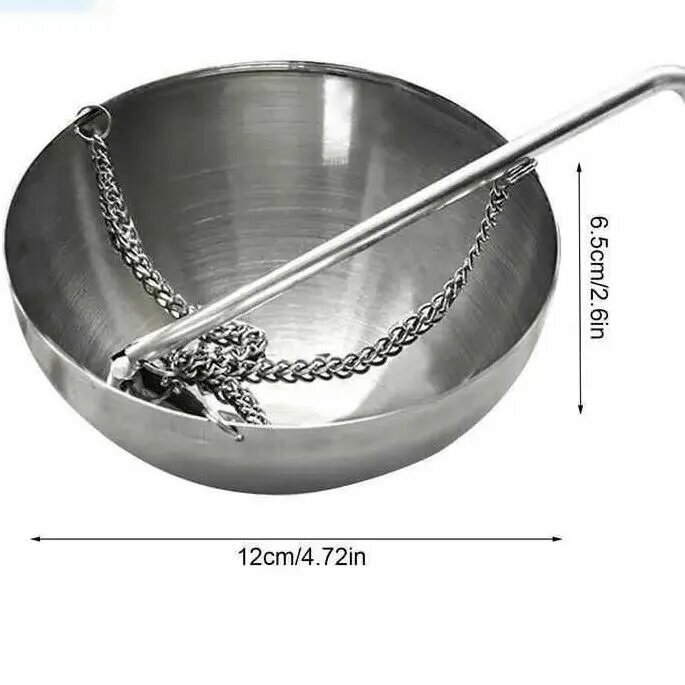 Чаша для ароматерапевтической ванны и сауны, нержавеющая сталь, 12 см