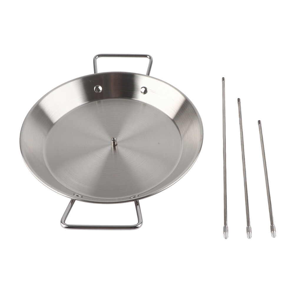 Вертикальный шампур из нержавеющей стали для гриля, аксессуар для гриля в бразильском стиле с 3 съемными шипами для легкого вращения мяса