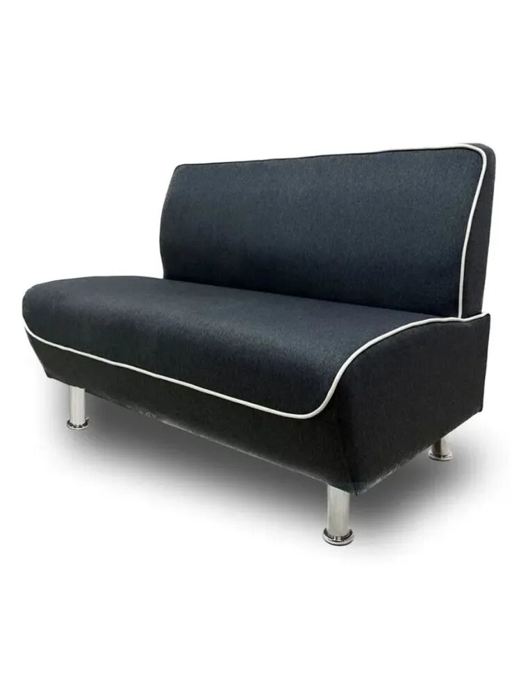 Диван прямой микс 119х65х84 см, нераскладной, темно-серая рогожка