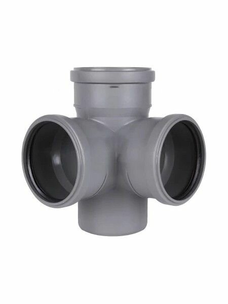 Крестовина двухплоскостная 110 х 110 х 110 90* Sinikon серая (внутренняя) - 1 шт.