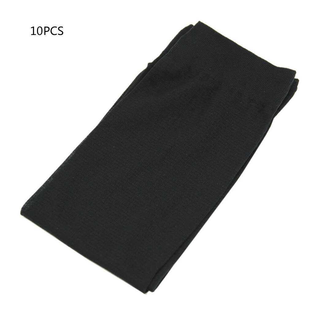 10 пар летних тонких мужских коротких чулок для ванны с прямыми ножками из полиэстера (черный)