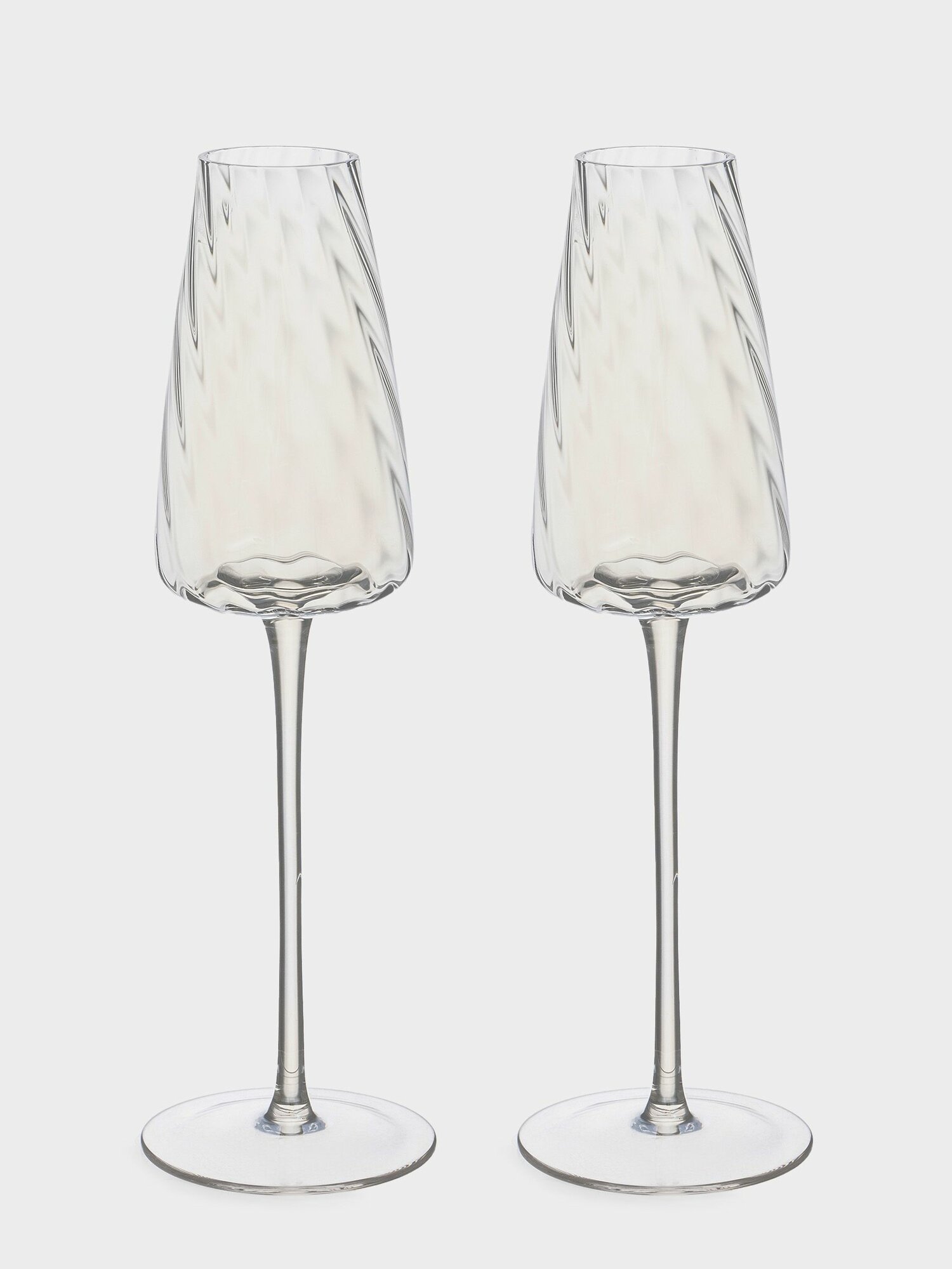 Бокал для шампанского Sorento bend, 270 мл, 2 шт, стекло, перламутр