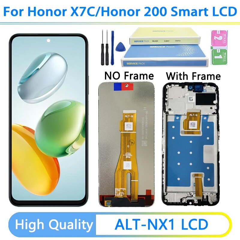 Экран X7C для Honor 200, умный дисплей, сенсорный экран, панель дигитайзера в сборе для Honor X7c ALT-LX2, замена дисплея 200Smart With Frame