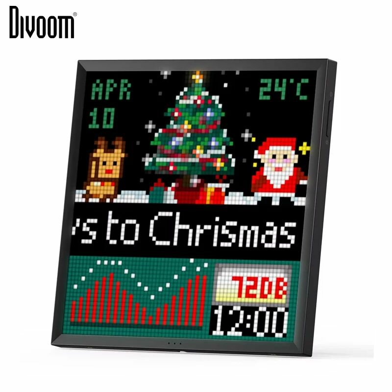 Divoom Pixoo 64 Светодиодная панель 64 X 64 для оформления игровой комнаты в пиксельном стиле, облачная цифровая рамка WiFi с управлением приложением