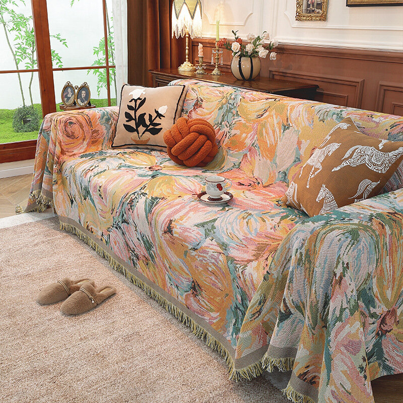 Чехол для дивана, одеяло для пикника, пляжное одеяло, покрывало, чехол для дивана в американском стиле в стиле ретро