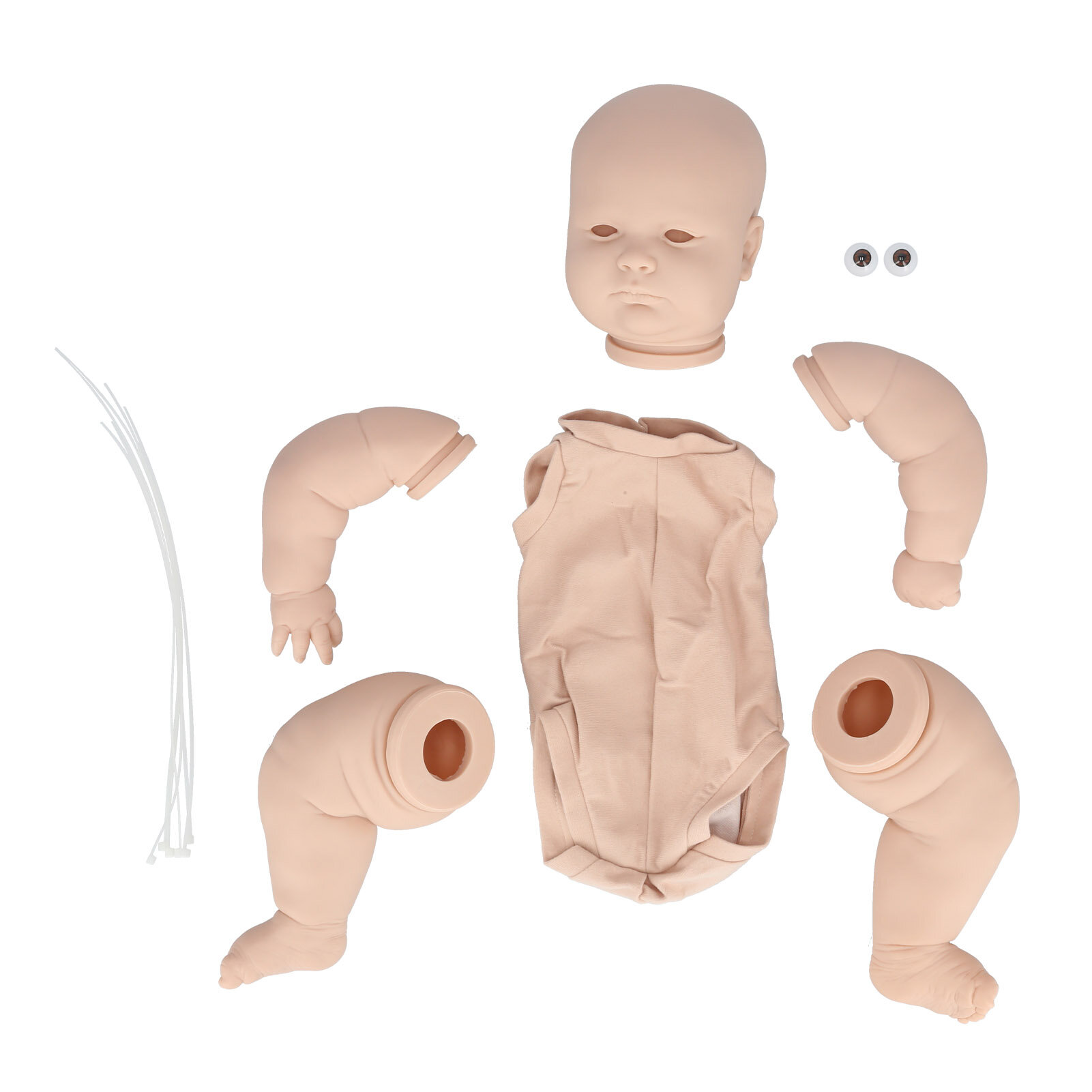 24 -дюймовая неокрашенная Reborn Baby Doll Vinyl DIY Моделируем