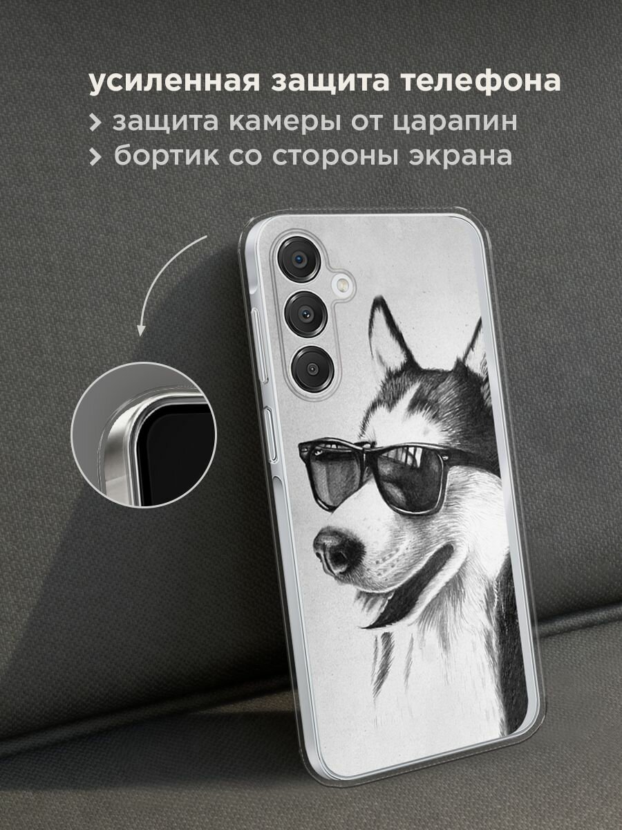 Чехол на Samsung Galaxy A16 / Самсунг А16 с принтом "Крутой Хаске" — фото 1