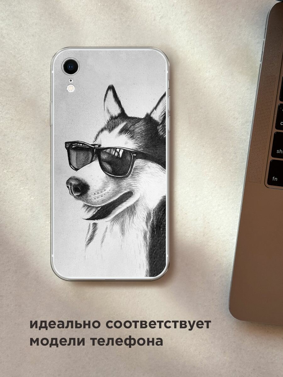 Чехол на Apple iPhone XR / Айфон XR с принтом "Крутой Хаске" — фото 1