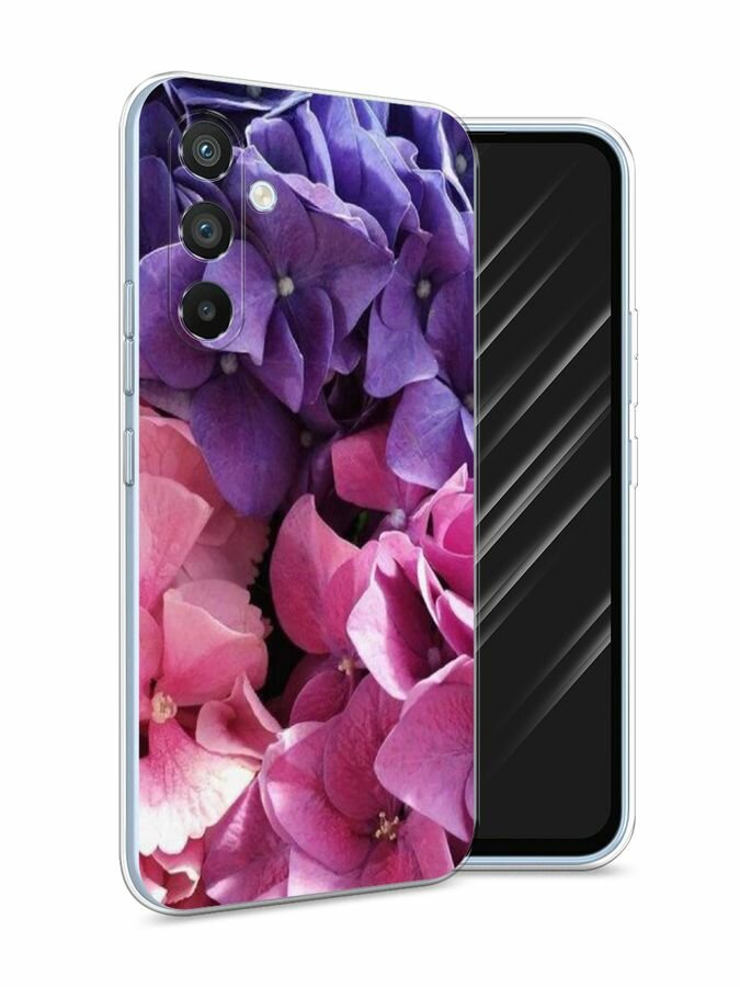 Чехол на Samsung Galaxy A54 / Самсунг A54 с принтом Гортензии