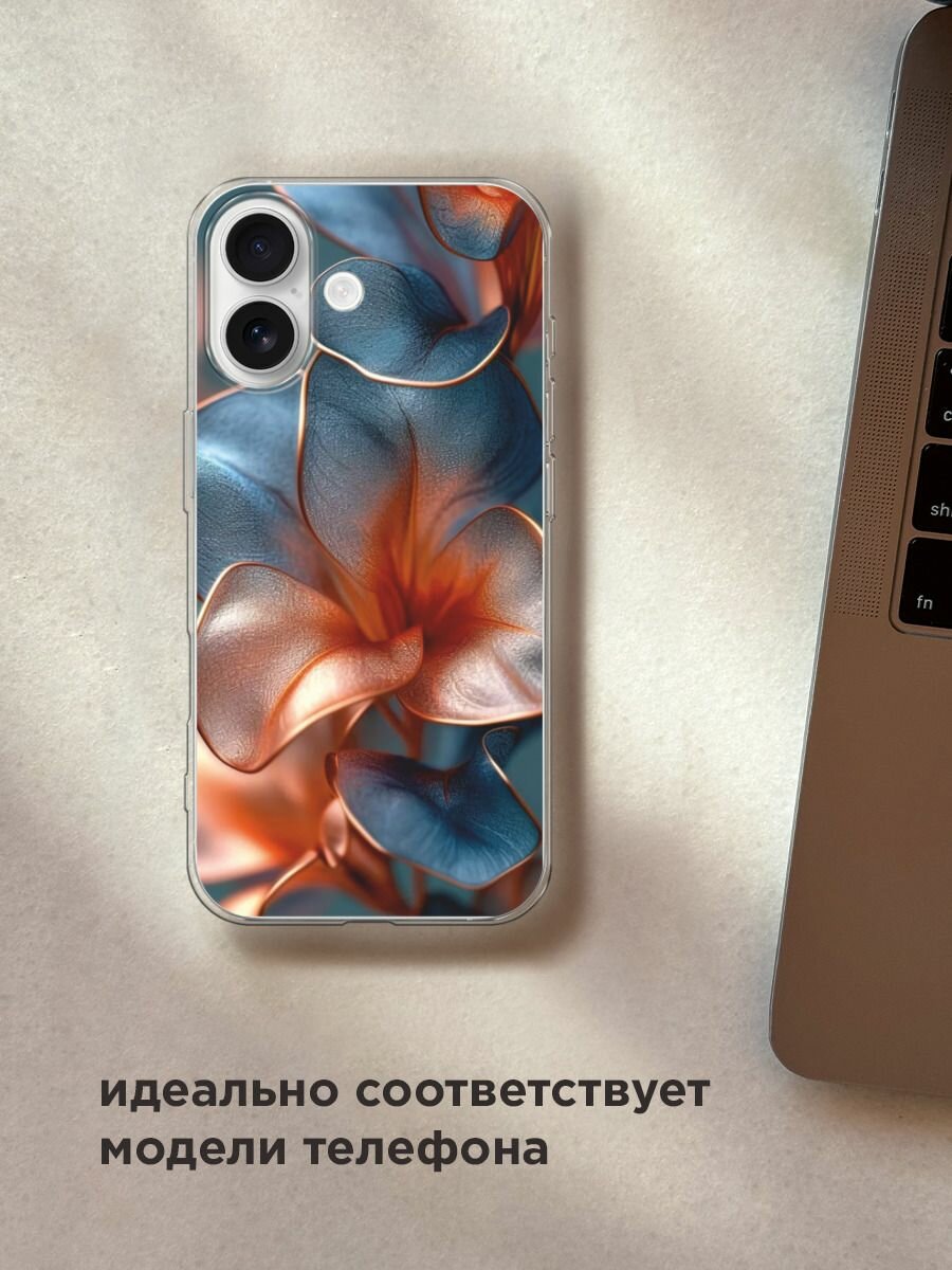 Чехол на Apple iPhone 17 / Айфон 17 с принтом "Жемчужные цветы" — фото 1