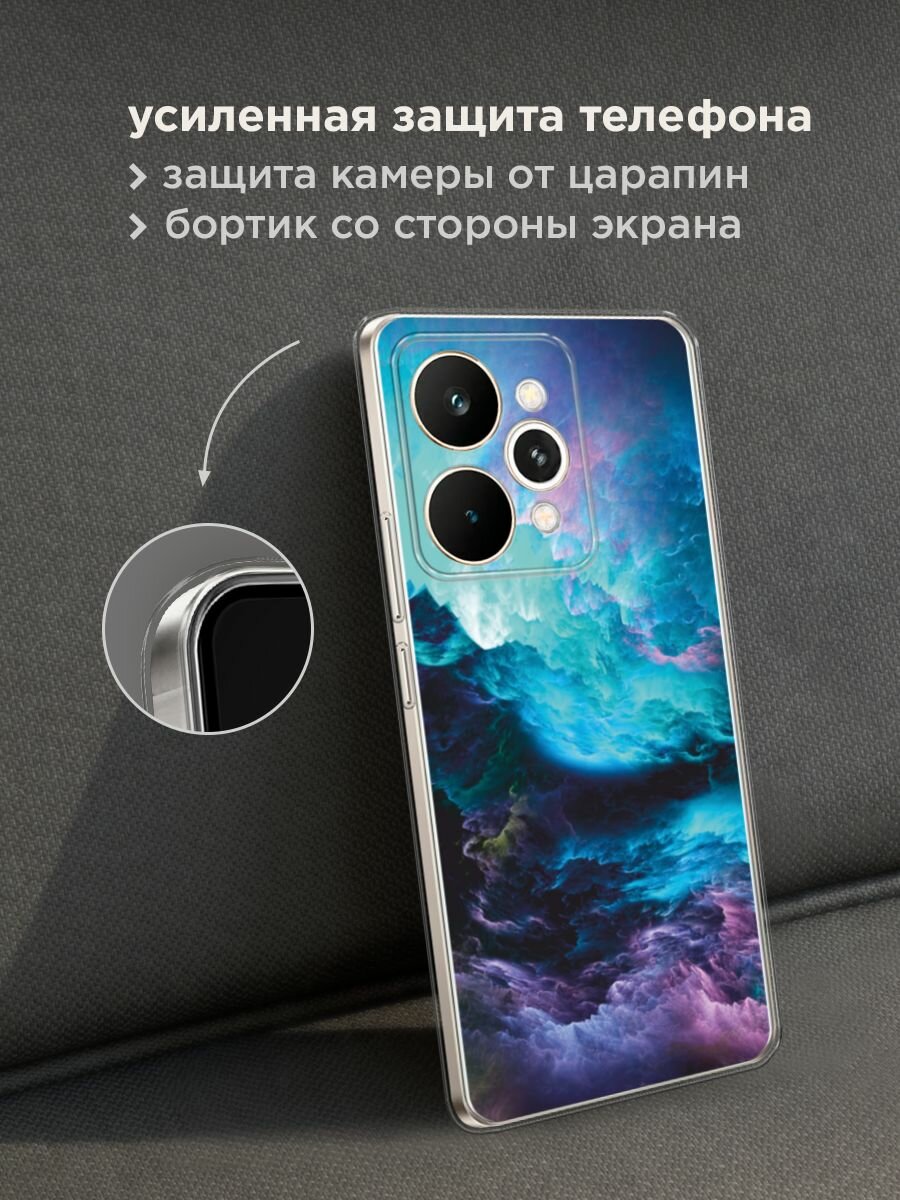 Чехол на Realme 15 Pro / Реалми 15 Про с принтом "Бирюзовое небо" — фото 1