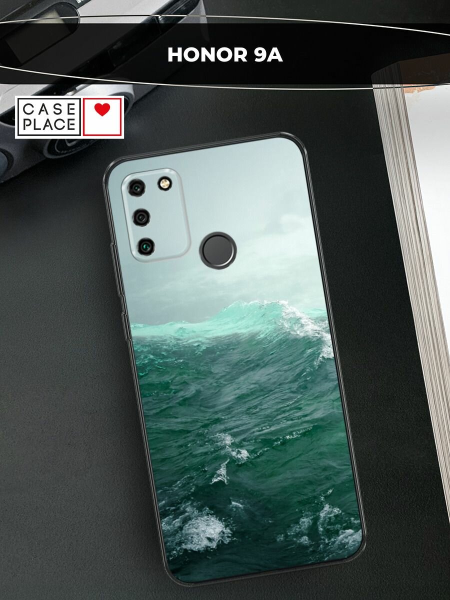 Силиконовый чехол на Honor 9A / Хонор 9А с принтом "Волны 12"