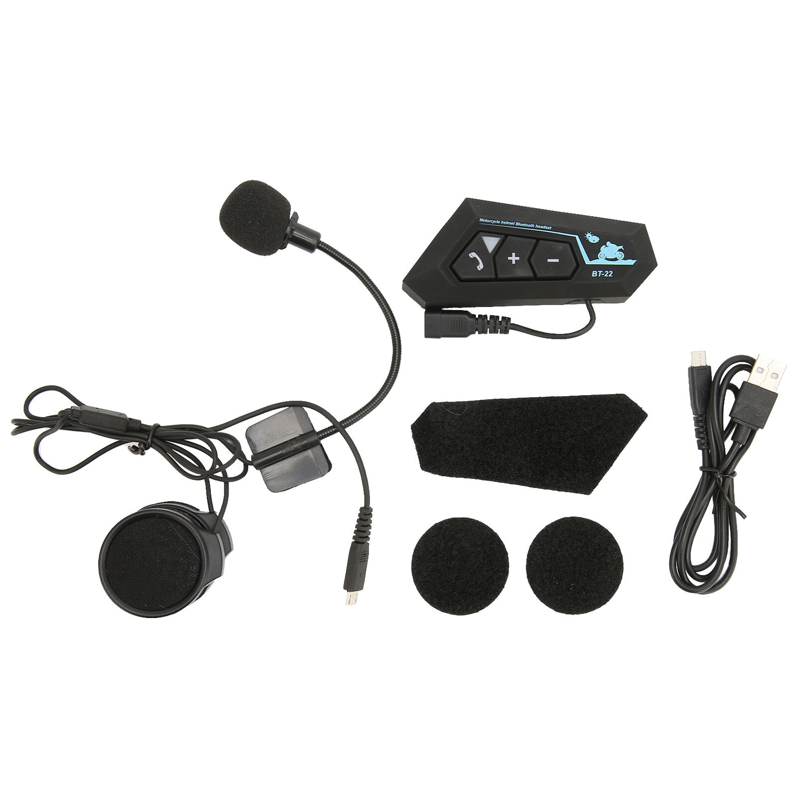 Гарнитура Bluetooth 5.0 для шлема с шумоподавлением, ветрозащитная многофункциональная гарнитура для внутренней связи и безопасности на велосипеде
