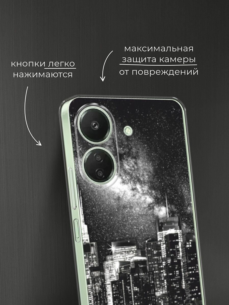 Чехол на Xiaomi Redmi 13C/Poco C65 / Сяоми Редми 13C/Поко С65 с принтом "Ночной Нью-Йорк" — фото 1