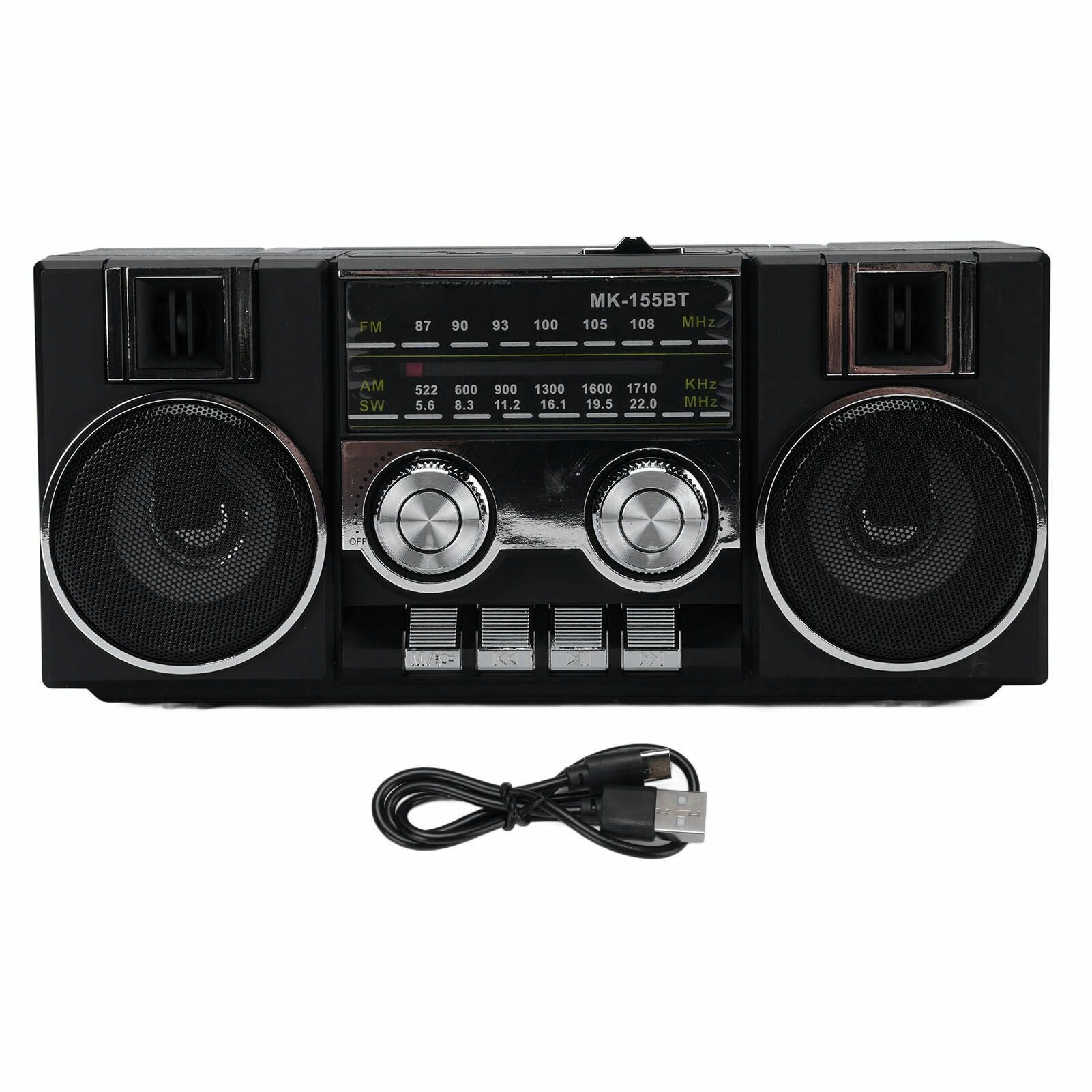 Портативный полнодиапазонный FM AM SW радиоприемник с четким качеством звука Bluetooth RGB динамик для сада, парка, ванной комнаты, черный
