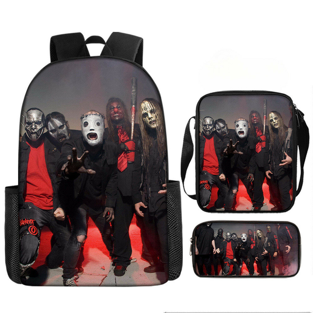 Backpack slipknot комплект с пеналом и сумкой через плечо школьные принадлежности