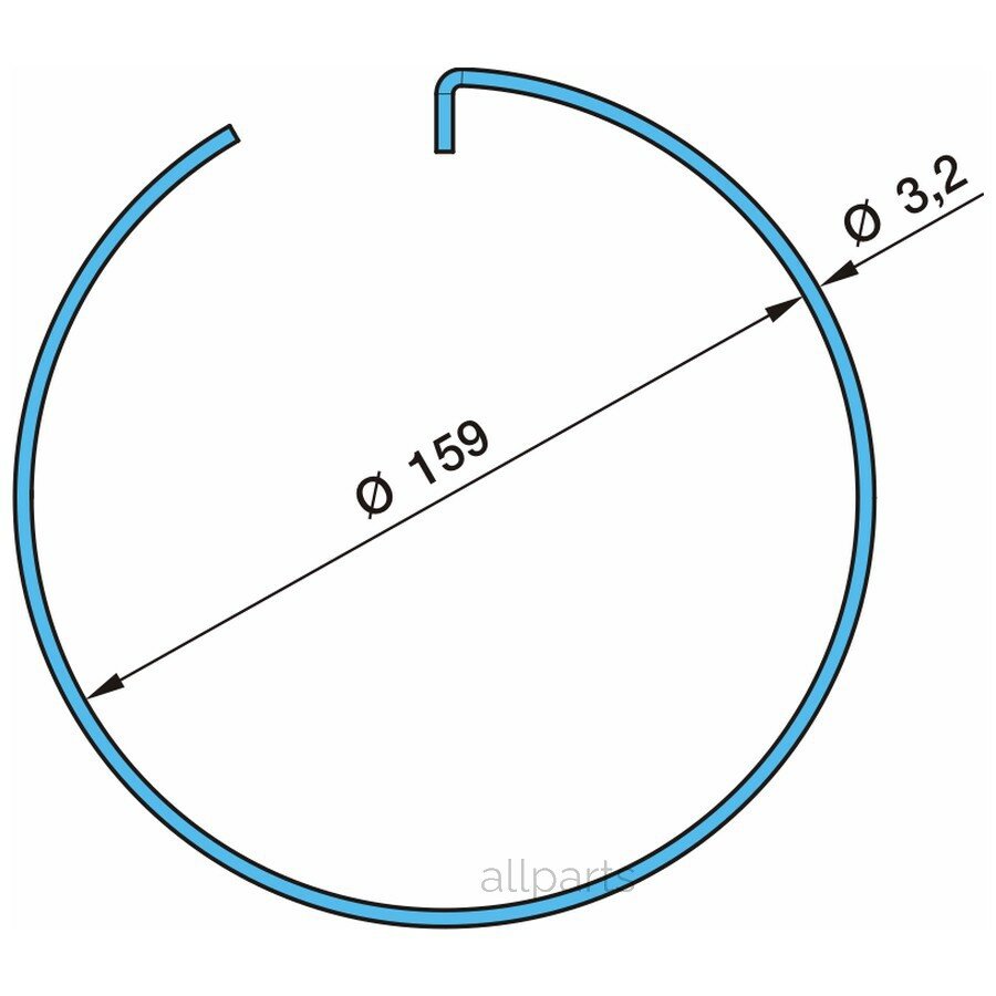 BPW 0318807040 стопорное кольцо балансира! d=159mm \ BPW