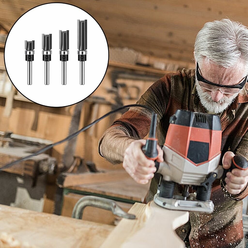 4 шт. Фрезерные биты 1/4 дюйма.