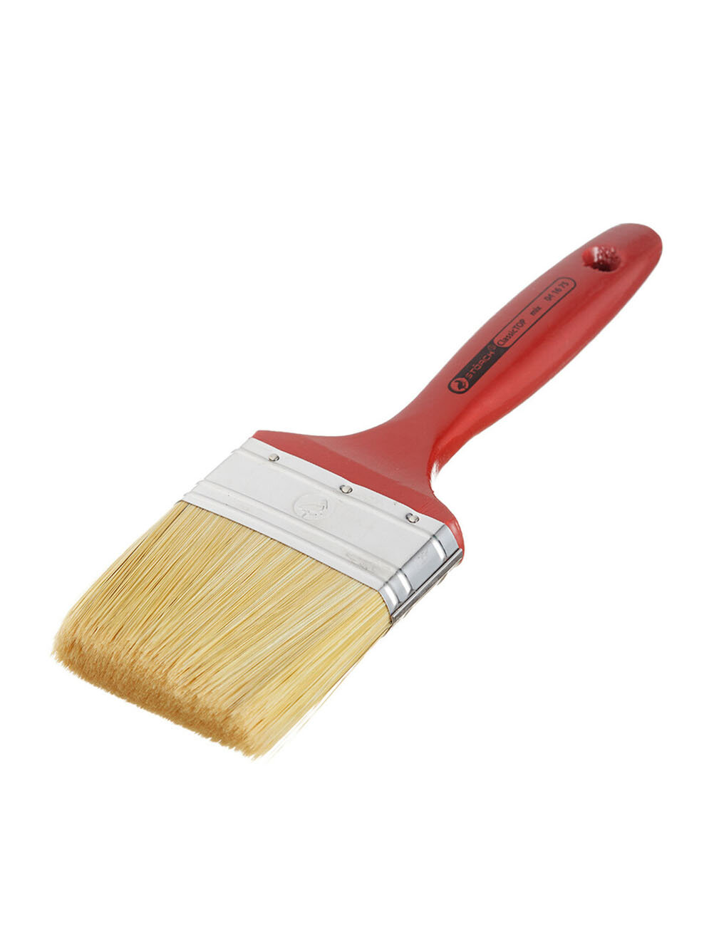 Кисть малярная плоская искусственная щетина деревянная ручка ClassicTop 80х19 мм для эмалей и лаков на любой основе