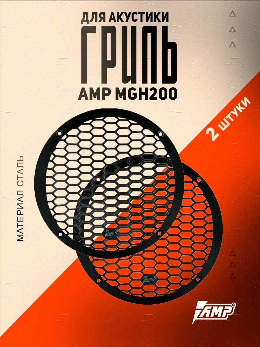 Сетка защитная для акустики AMP MG200 / Сталь / Комплект 2 шт