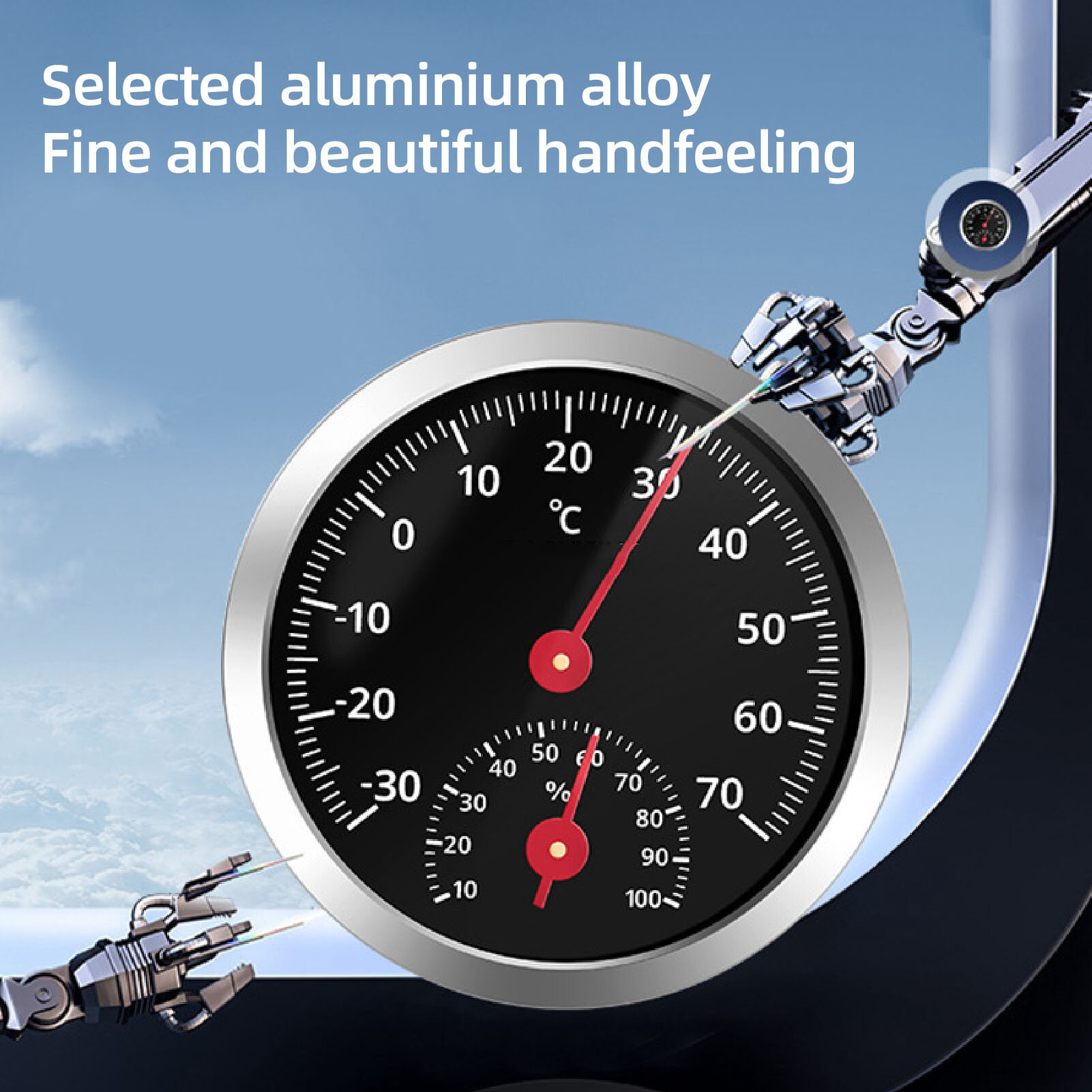 Автомобильный термометр гигрометр механический без батареи высокоточный измеритель температуры и влажности для помещений