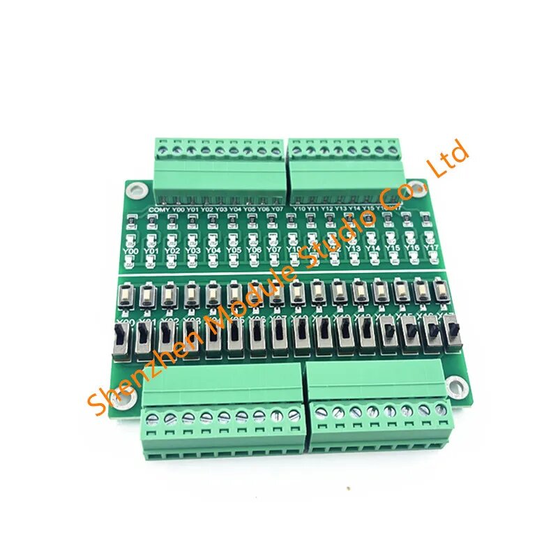 1 шт. Плата моделирования отладки ПЛК 16 входов/выходов тестовая плата кнопка тумблер переключатель обучающий модуль