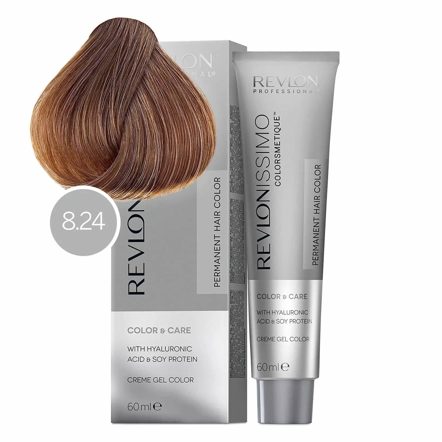 Revlon Перманентный краситель Color & Care 8.24 светлый блондин переливающийся медный, 60 мл