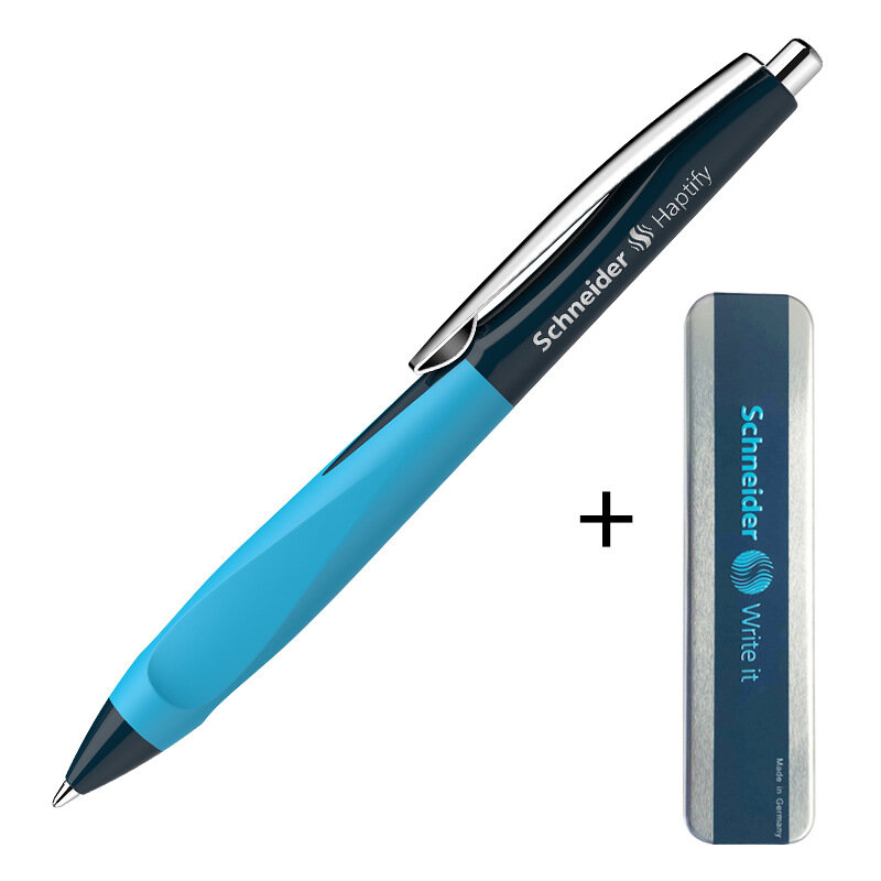 Гелевая ручка Schneider Dolphin Haptify, 0.5 мм, черная/темно-синяя