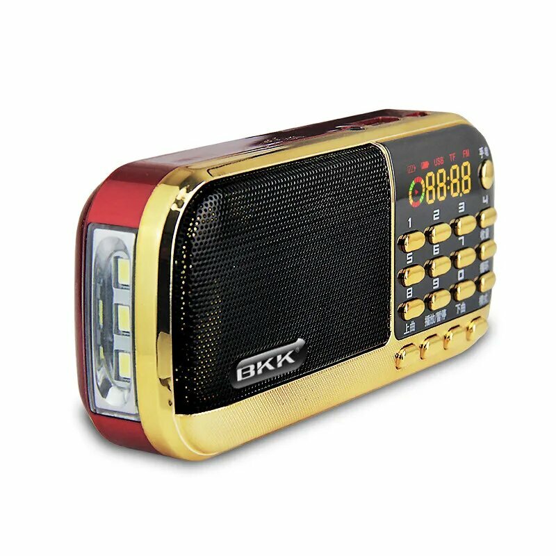 Bluetooth-радиоприемник EONKO B836BT с FM, TF, USB-разъемом и фонариком, 2 аккумулятора 1200 мАч