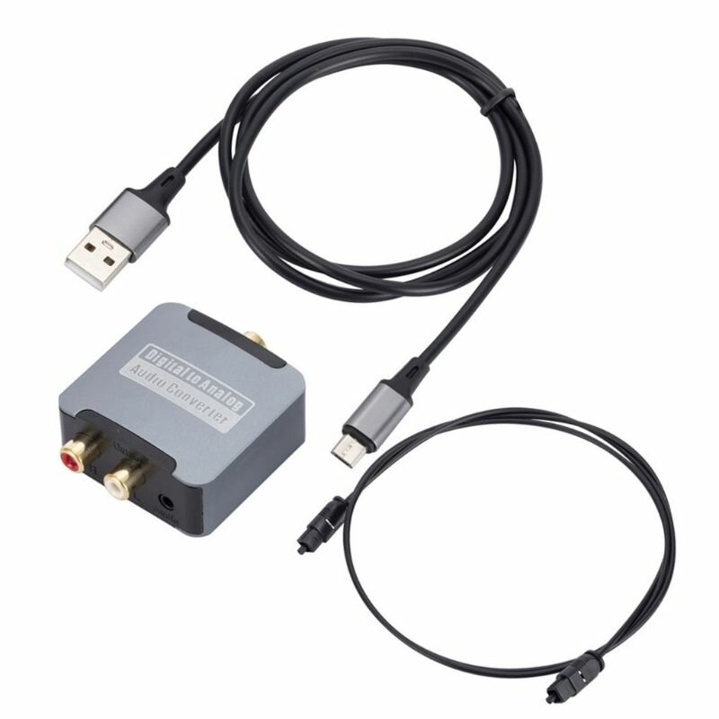 (1 шт.) Цифровой аудиоконвертер (Coaxial/Optical) + кабели