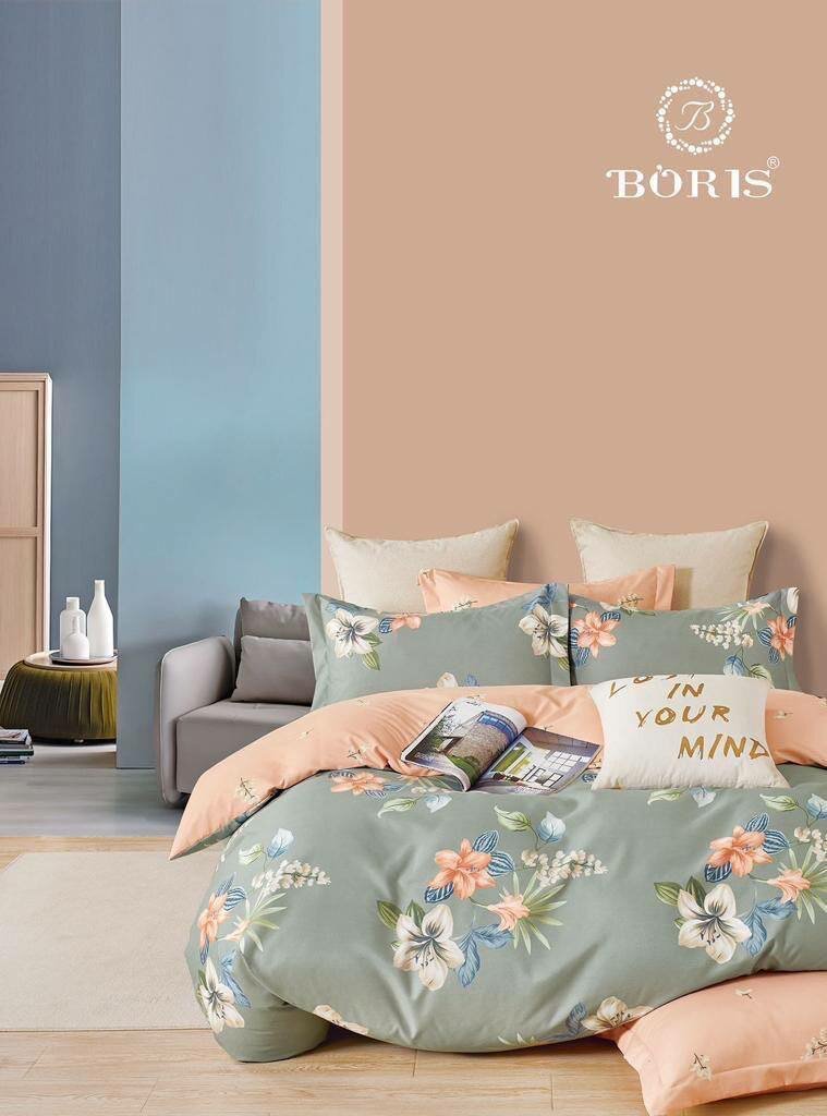 Постельное белье евро Boris Dense, комплект из 6 предметов, мягкое как бархат