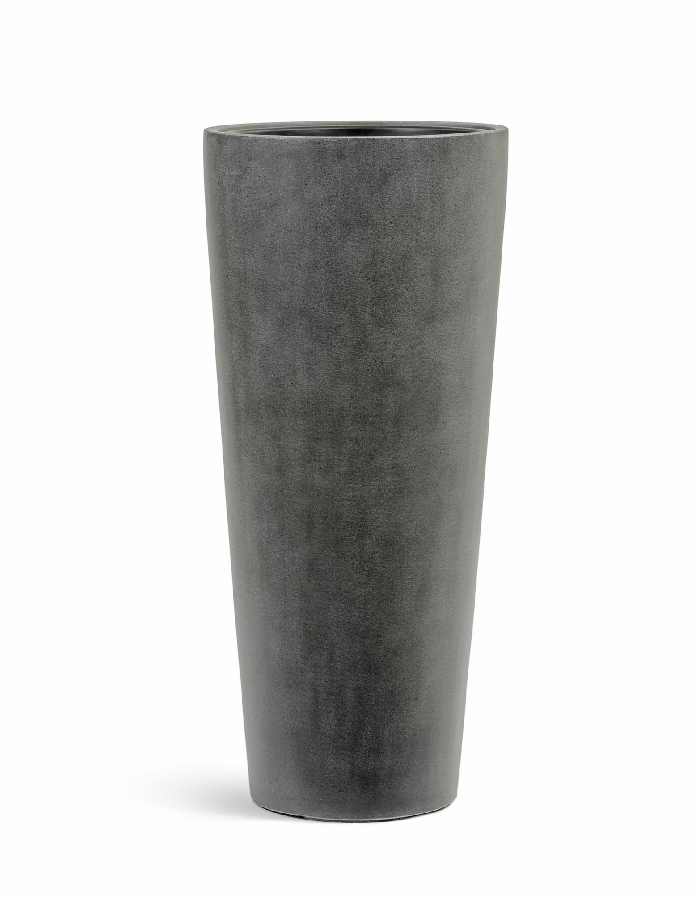 Кашпо TREEZ Effectory Beton Высокий конус Тёмно-серый бетон 40*90 см