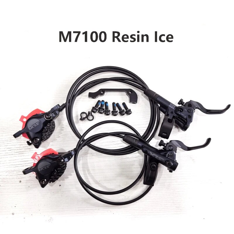 SHIMANO MT410 Гидравлические дисковые тормоза 2 поршня черные Черный, M7100 Resin Ice