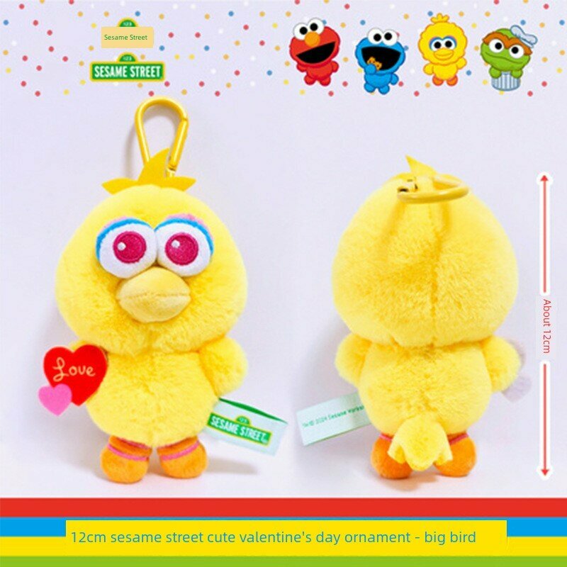 Оригинальный плюшевый брелок Эльмо из «Улицы Сезам», новая модель, желтый, аксессуар для рюкзака «Биг Бирд»,