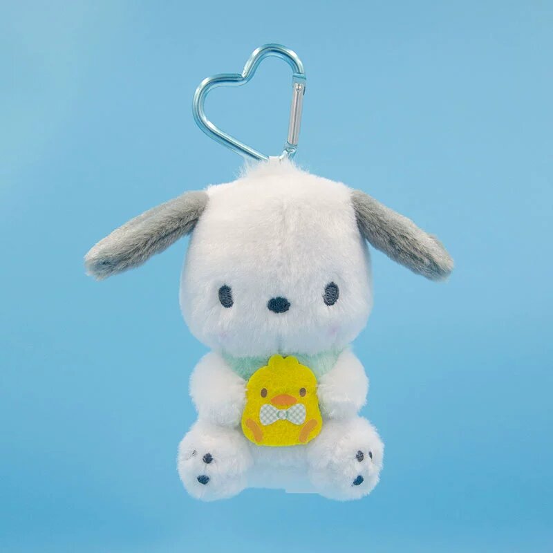 Sanrio Good Friends Pochacco Плюшевый брелок-подвеска, 10-19см, официальный лицензированный, милый пёсик-брошюра для