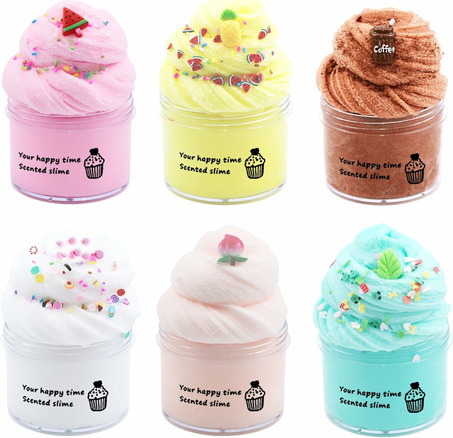 6 упаковок набора облачного слайма, подарки на день рождения для детей, сувениры для девочек и мальчиков, не липкий, супер мягкая игрушка из слайма