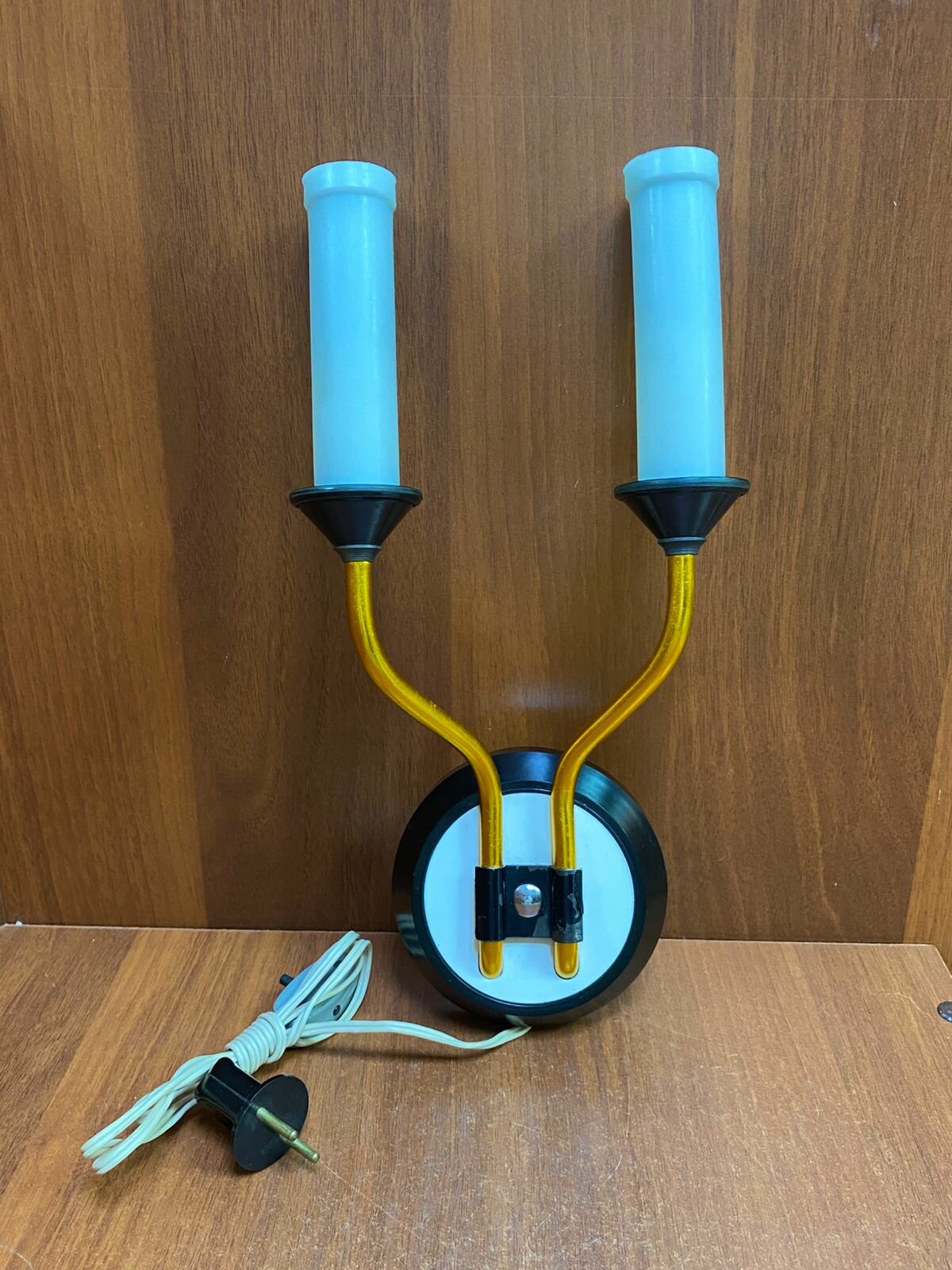 Светильник настенный - Бра подсвечники два рожка, Свечи СССР Рабочий! Винтаж!