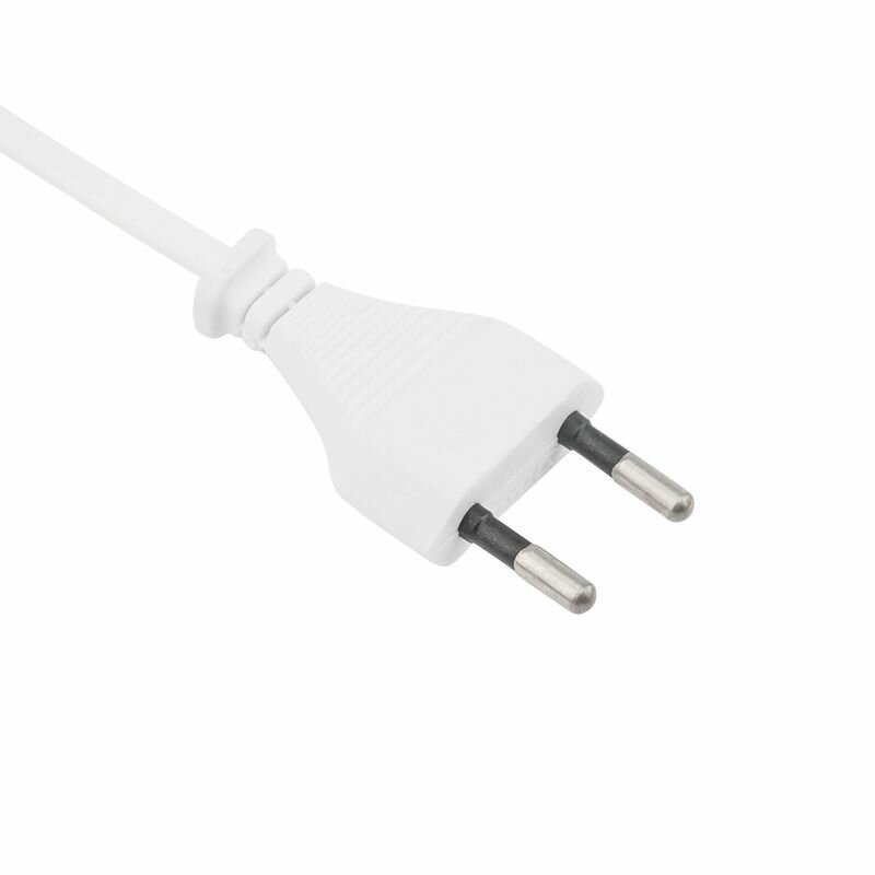 Шнур сетевой, вилка плоская без розетки, кабель 2x0.5 мм, длина 1,8 метра, белый REXANT