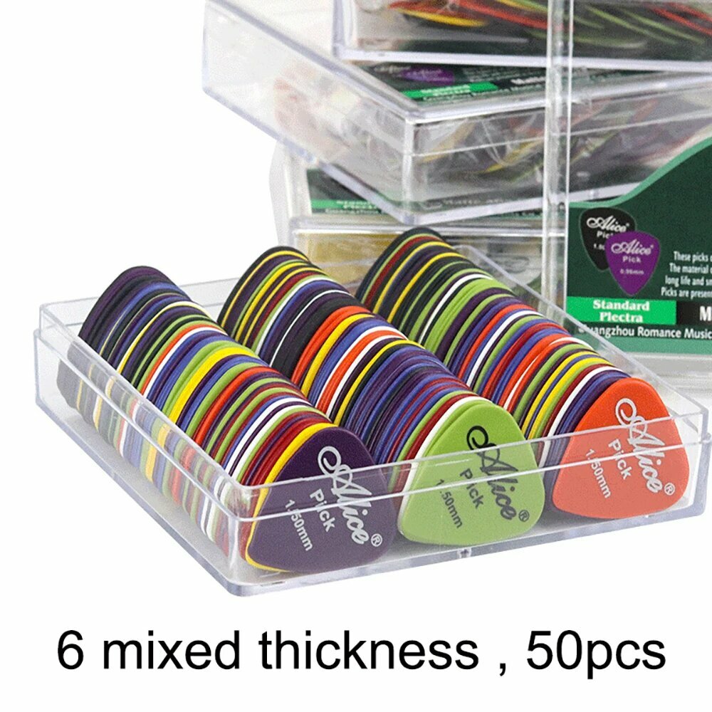 Медиаторы для гитары hluru, 6 толщин, ABS 6 mixed thickness